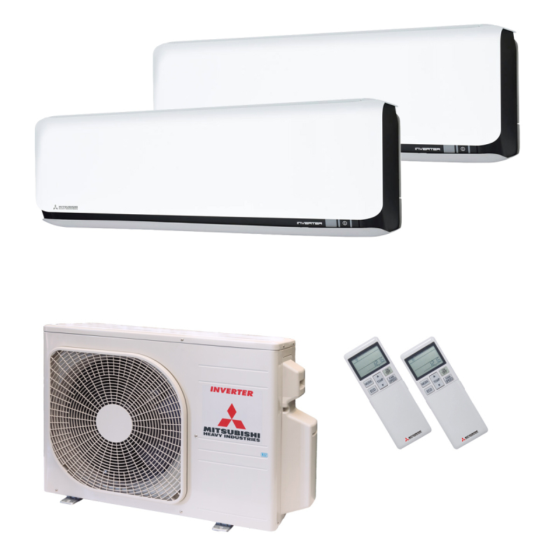 Mitsubishi Heavy Klimaanlage SRK-ZSX-WF Multisplit Set mit 2 x 2,5 kW ...